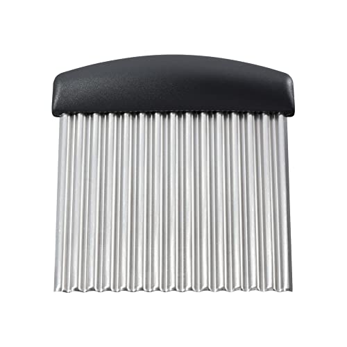 triangle Crinkle Cutter - Ultra-Sharp Stainless Steel - Creates Julienne Strips, Waffle Cuts & Fancy Wavy Edges - Dishwasher Safe