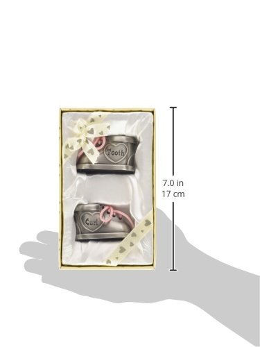 Stephan Baby Pewter First Tooth and First Curl Keepsake Shoes
