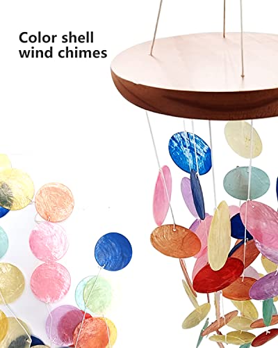 Capiz Shell Wind Chimes Outdoor, Outdoor Memorial Wind Chimes, Sympathy Wind Chimes Gifts for Patio, Garden, Yard Decoration