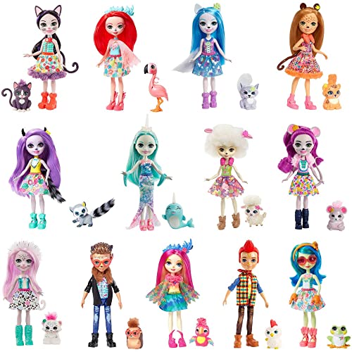 Mattel Enchantimals Naddie Narwhal Doll with Sword Figure, 6-inch Small Doll with Removable Mermaid-Inspired Skirt & Accessories