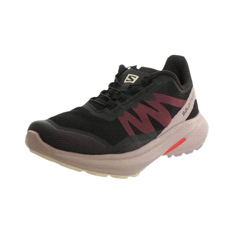 Salomon HYPULSE Trail Running Shoes for Women, Black/Quail/Rainy Day, 6
