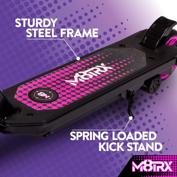 M8TRX 12V Electric Scooter for Kids Ages 6-12, Powered E-Scooter with Speeds of 8MPH (Pink)