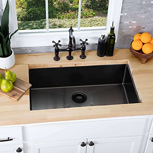 Vintage Tub & Bath Stainless Steel 32 Inch Single Bowl Undermount Kitchen Sink