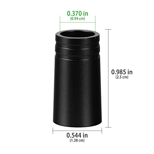 BIG TEETH Golf Ferrules .355 Multi Color 25mm 10Pcs Aluminum Matte for Irons Shafts Multi Colors Golf Accessories (Black)