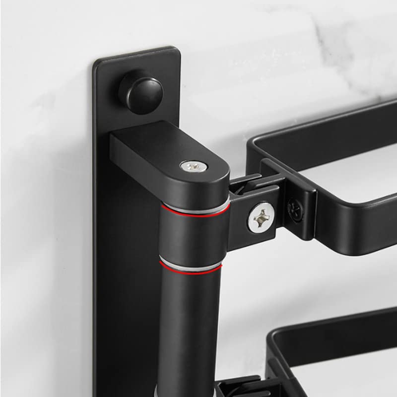 Kindream Swivel Towel Rack Bathroom 13inch Hand Towel Bar Bathroom Swing Hanger Towel Rack Holder Matte Black Finish, Wall Mounted, 3-Arm