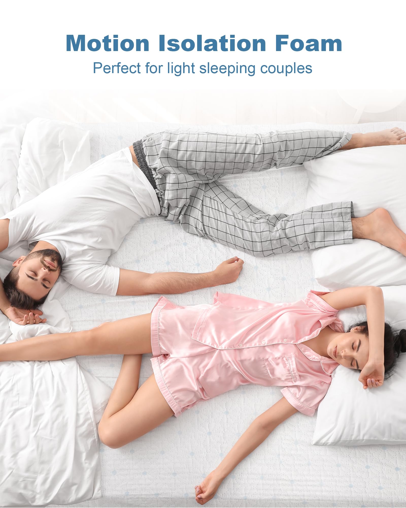 Ferlizer 3" [King] Firm Memory Foam Mattress Topper with Ultra Soft Cover & Corner Straps, CertiPUR-US Certified