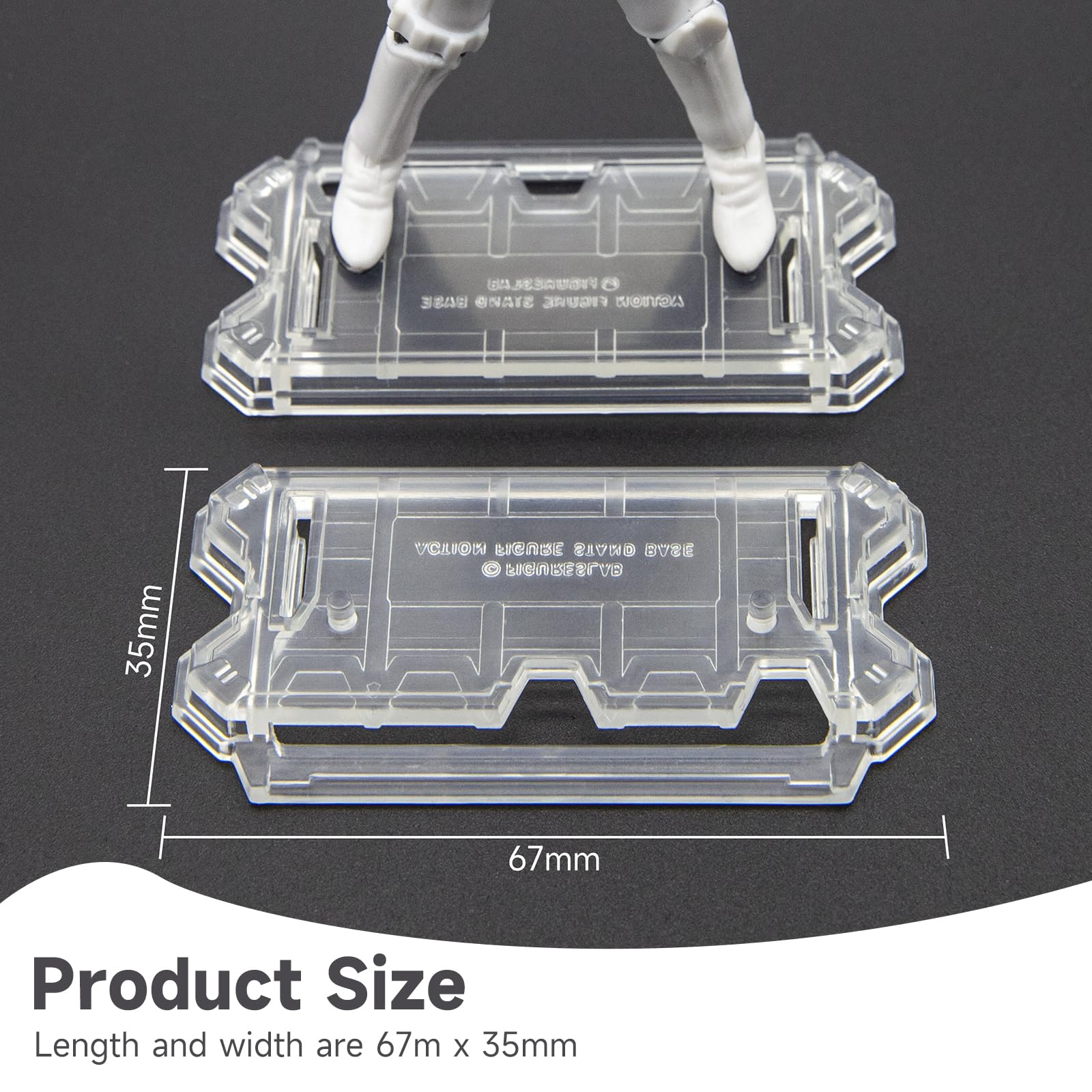 NC EBCO 30 Pieces Action Figure Display Stands Clear Doll Model Support Stand for 3 75 inch Action Figures … Transparent Action Figure Dispaly Stand Base
