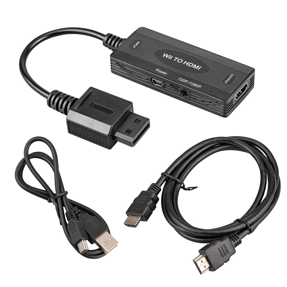 RGEEK Wii Hdmi Adapter 1080p Wii to Hdmi with High Speed HDMI Cable Support for All Wii Display Modes