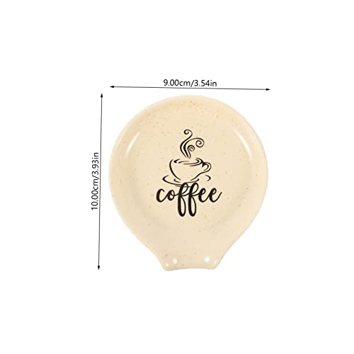 Cabilock 4 Sets Ceramic Spoon Rest Coffee Mug Spatula Holder Kitchen Spoon Rest Stove Spoon Holder Coffee Cups Ceramic Scoop Rest for Daily Use Scoop Holder for Kitchen Coffee Spoon Rest