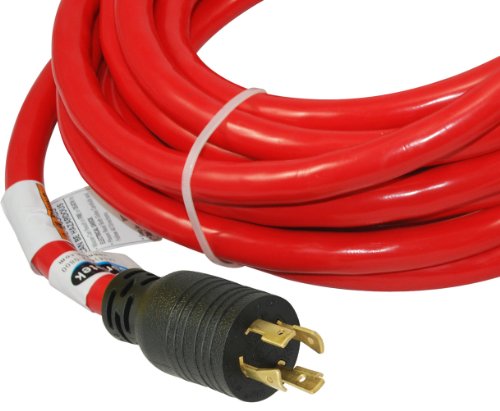 Conntek 20501 Generator Power Cord 25-Foot 20 Amp 125/250 Volt 4 Prong Male Plug To 15/20 Amp Female Connector