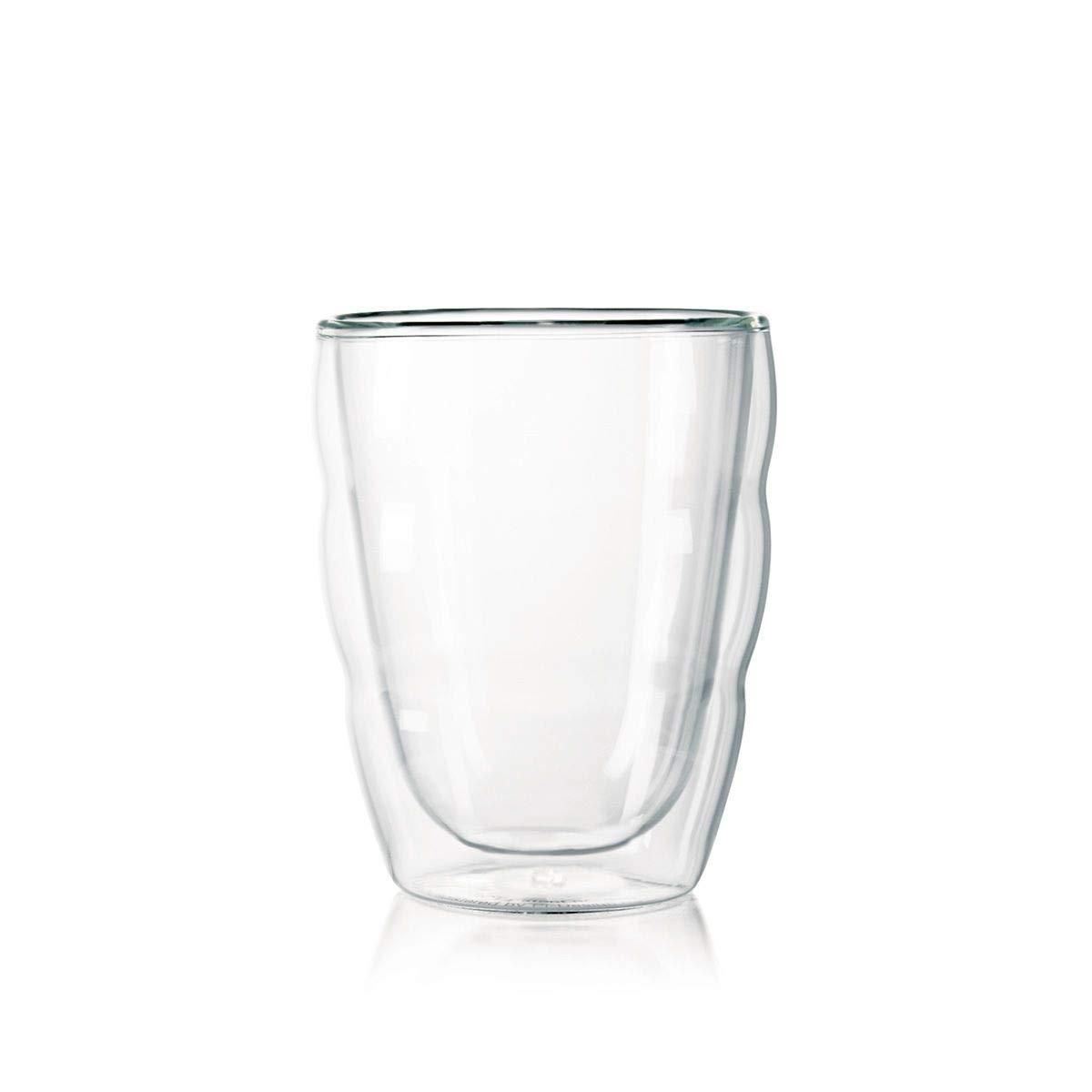 BODUM PILATUS Glass Set (Double-Walled, Isolated, Dishwasher Safe, 0.25 L/8 oz) - Pack of 6, Transparent