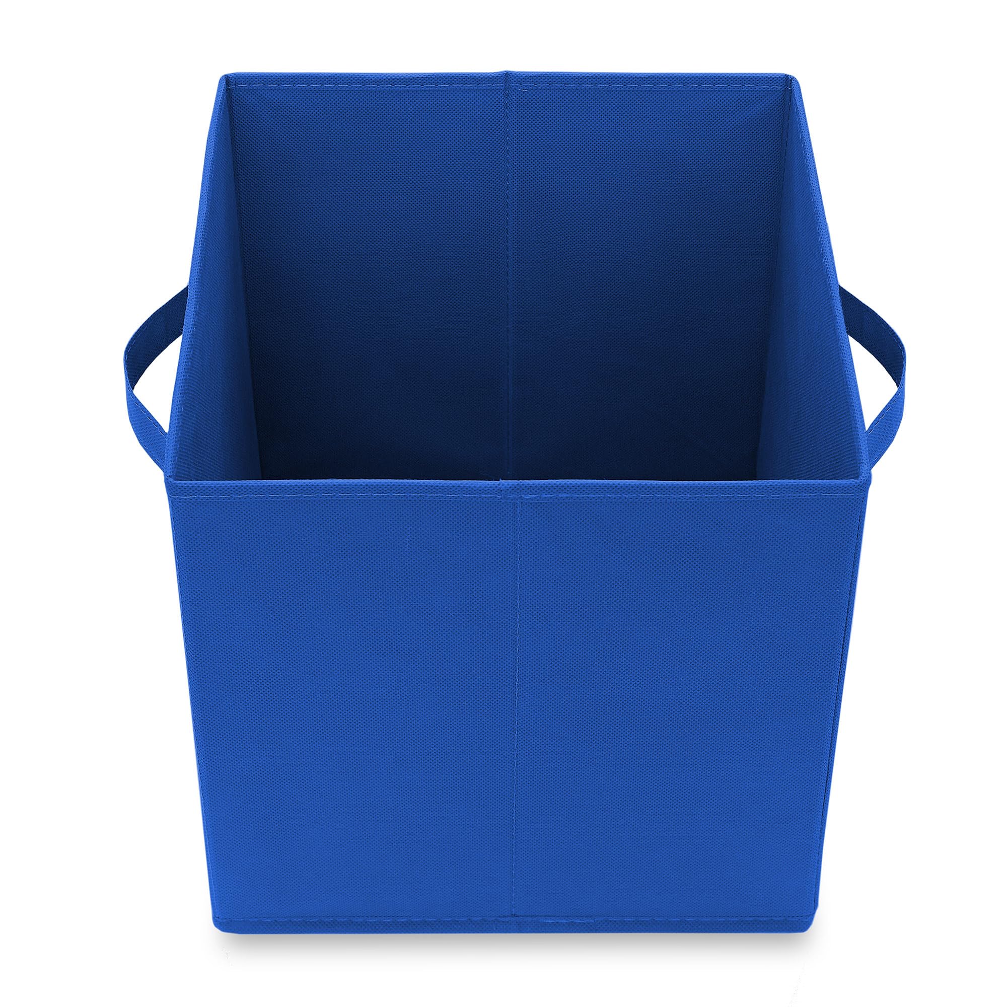 Casafield Set of 6 Collapsible Fabric Cube Storage Bins, Royal Blue - 11" Foldable Cloth Baskets for Shelves, Cubby Organizers & More