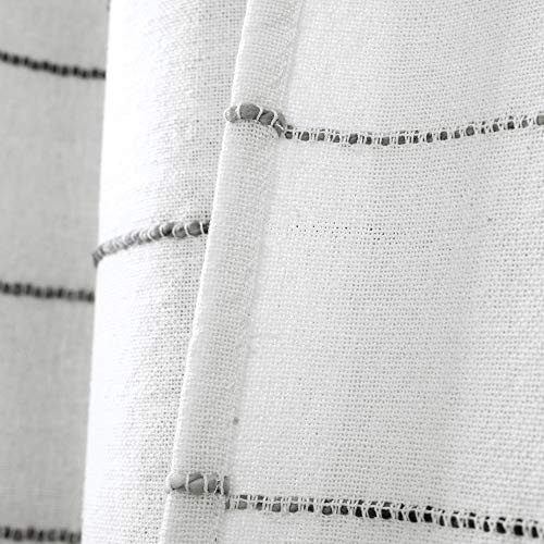 Lush Decor Ombre Stripe Yarn Dyed Cotton Shower Curtain, 72" x 72", Gray