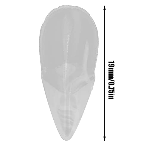 Halloween Fake Fangs, Easy To Wear Teeth Reusable Lifelike Resin 10pcs Transparent for Werewolves for Halloween Parties(19MM)