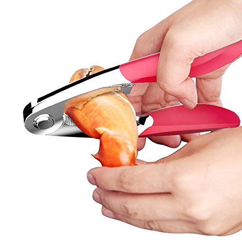 Maine Man Spring-Action Lobster Cracker, Chrome-Plated Zinc Alloy and Silicone