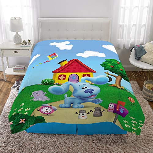 Franco Kids Bedding Super Soft Microfiber Reversible Comforter, Twin/Full, Blues Clues