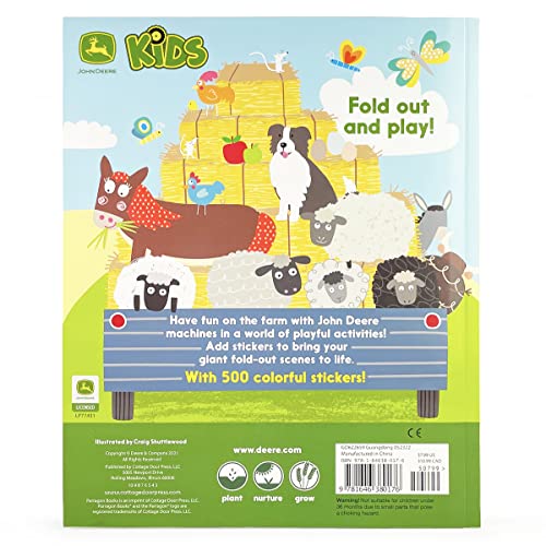 Farm - 500 Stickers and Puzzle Activities: Fold Out and Play! (John Deere: Children's Interactive Fold Out and Play Puzzle Activity Book)