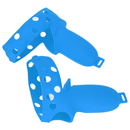 VR Joystick , Adjustable Protective Antislip Comfortable Controller Grip Cover Sweatproof with Strap for Quest 2(blue)