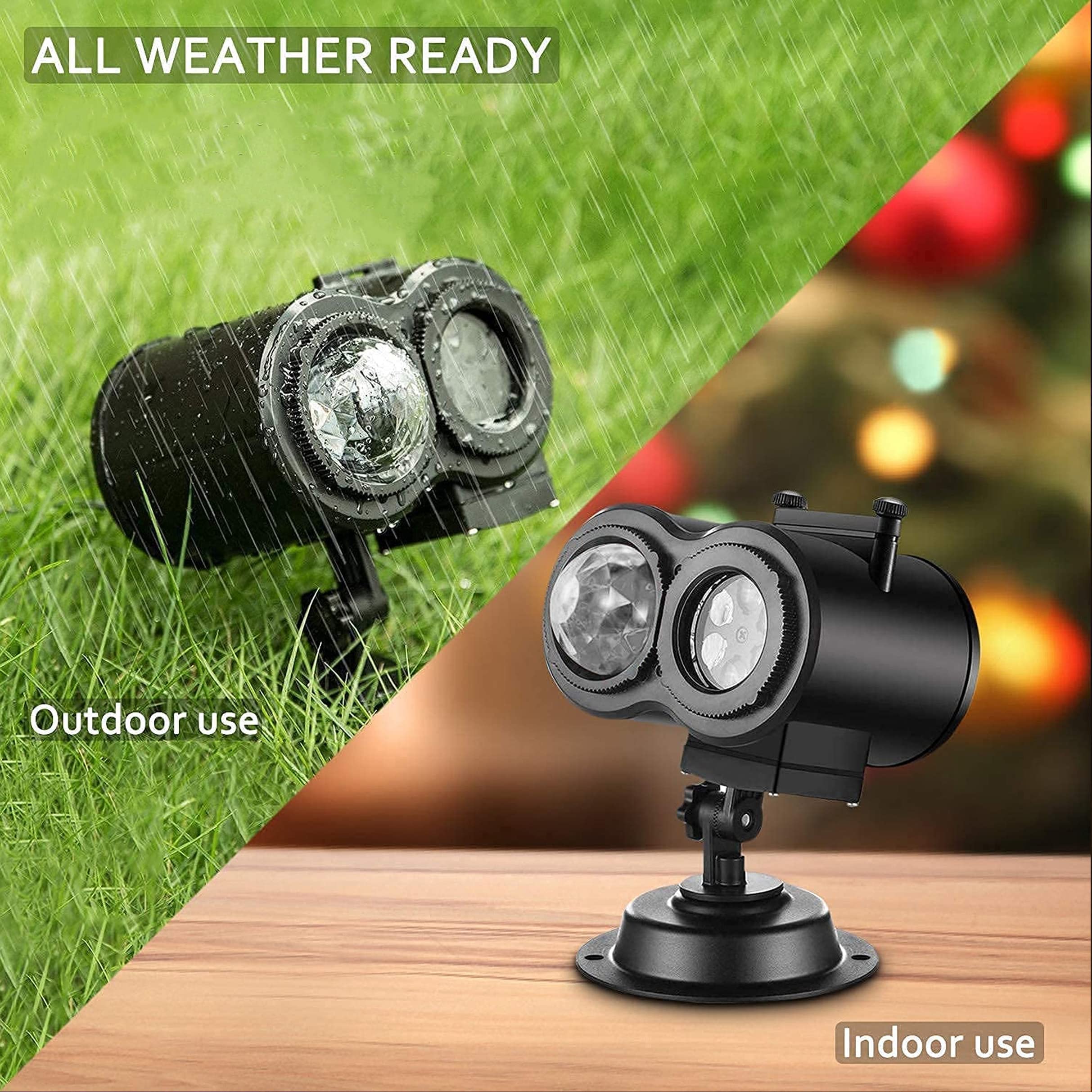 Projector Lights, Ampulla Christmas Halloween Holiday Ocean Wave Projector Lights 2-in-1 26 HD Effects 16/24 Pattern Slides Outdoor Indoor Xmas Theme Party Yard Garden Decorations⦠(16 HD Slides)