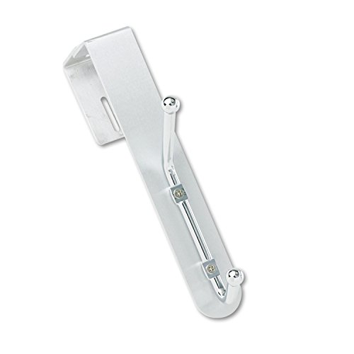 Safco 4167 Over-The-Panel Double-Garment Hook Satin Aluminum/Chrome