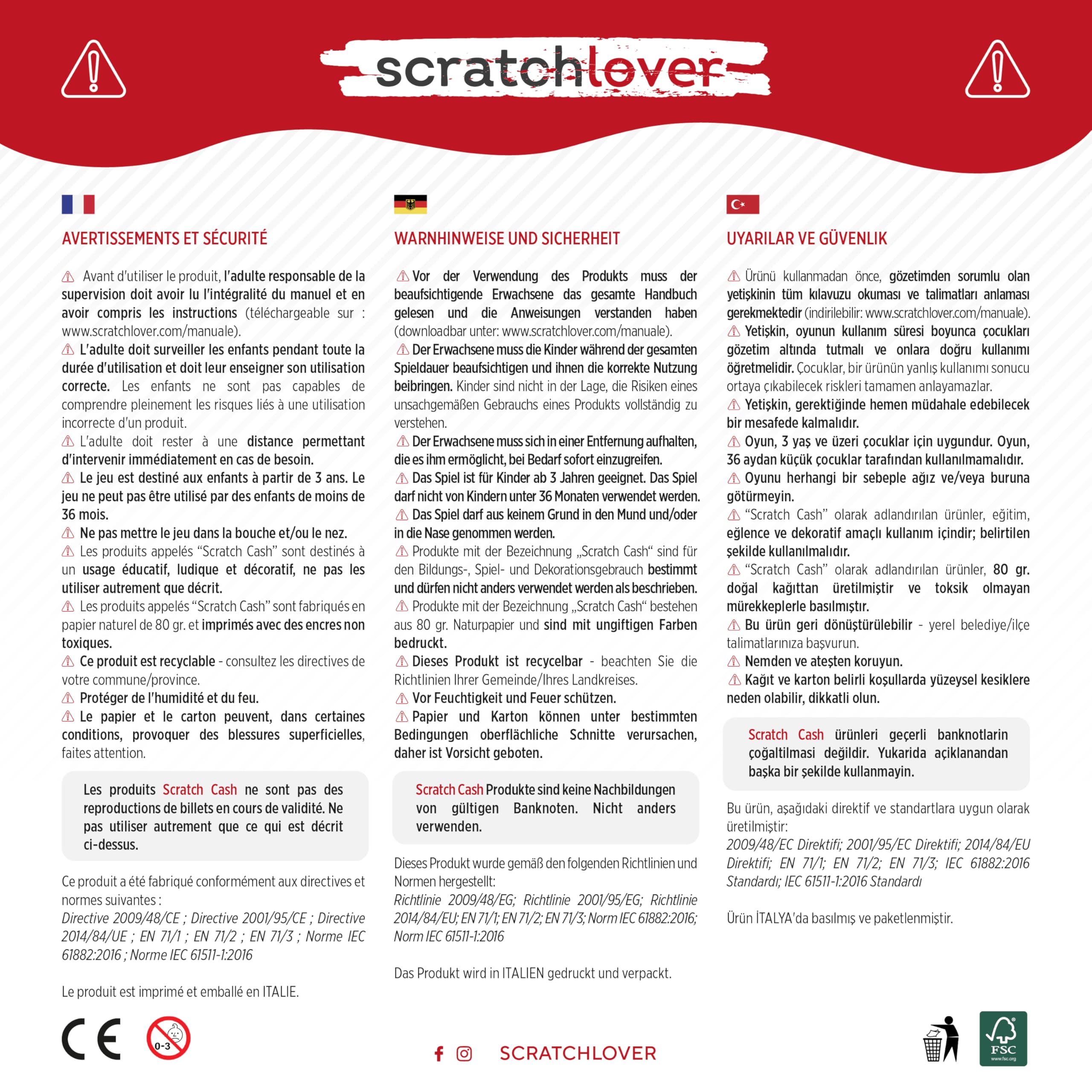 Scratch Cash Bundle Money to Play (Size Reduced to 75% Compared to The Real Ones) 175 Banknotes - 7 Stacks of Euro 25 x € 5, 10, 20, 50, 100, 200 and 500