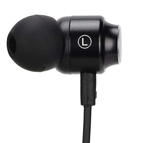 Dilwe Neckband Headphones, Headset Neck Mounted Wireless Headset Neckband Sports Headset Noise Reduction Earplugs with Microphone (Black)
