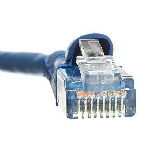 CABLYTIC (100 Pack Cat 6 Ethernet Cable 50 Feet Blue UTP Booted 50 FT Computer Network Cable, Internet Cable, Cat 6 Cable