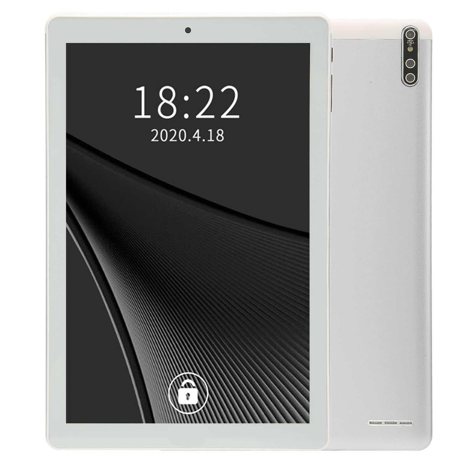 CUIFATI 10 in Tablet, HD IPS Screen Learning Tablet, 3GB RAM 64GB ROM, 8 Core Processor, 8MP + 13MP Camera, BT, 2.4GHz WiFi, Type C, 128GB SD
