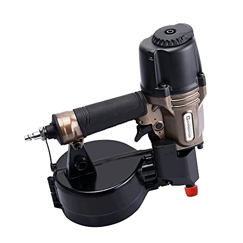 Carpenter Air Tools CCN65Z 0 Degree 1-1/2″ to 2-1/2″ Pneumatic Coil Siding Nailer with Tool-less Depth Adjustment, Drives plastic collated nails.
