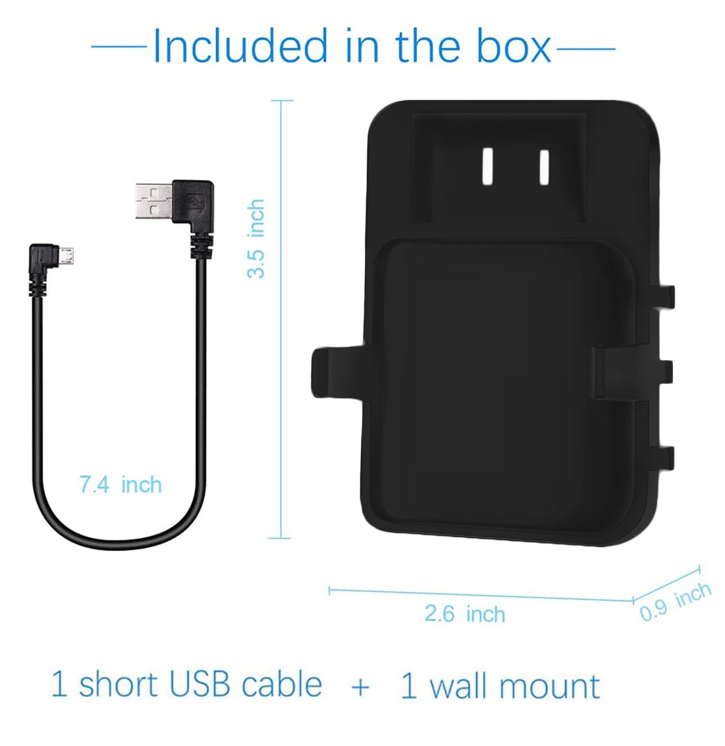Outlet Wall Mount for Blink Sync Module 2, Mount Bracket Holder for Bink Ourdoor Indoor Camera Security with No Messy Easy to Move (Black)