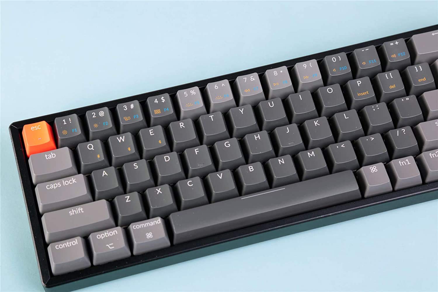 Keychron K6 Hot Swappable Wireless Bluetooth 5.1/Wired Mechanical Gaming Keyboard, 65% Compact 68-Key RGB LED Backlit N-Key Rollover, Aluminum Frame for Mac Windows Gateron G Pro Red Switch