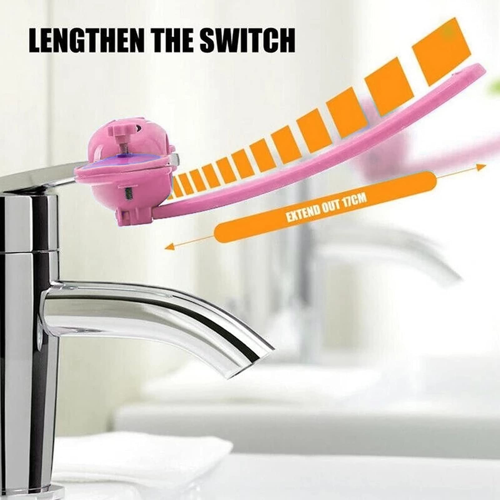 Faucet Extender Sink Handle Extender Pp Faucet Extension Attachment Faucet Extender for Kids Cute Cartoon Shape Bathroom Fixtures for Toddlers Kids Babies()