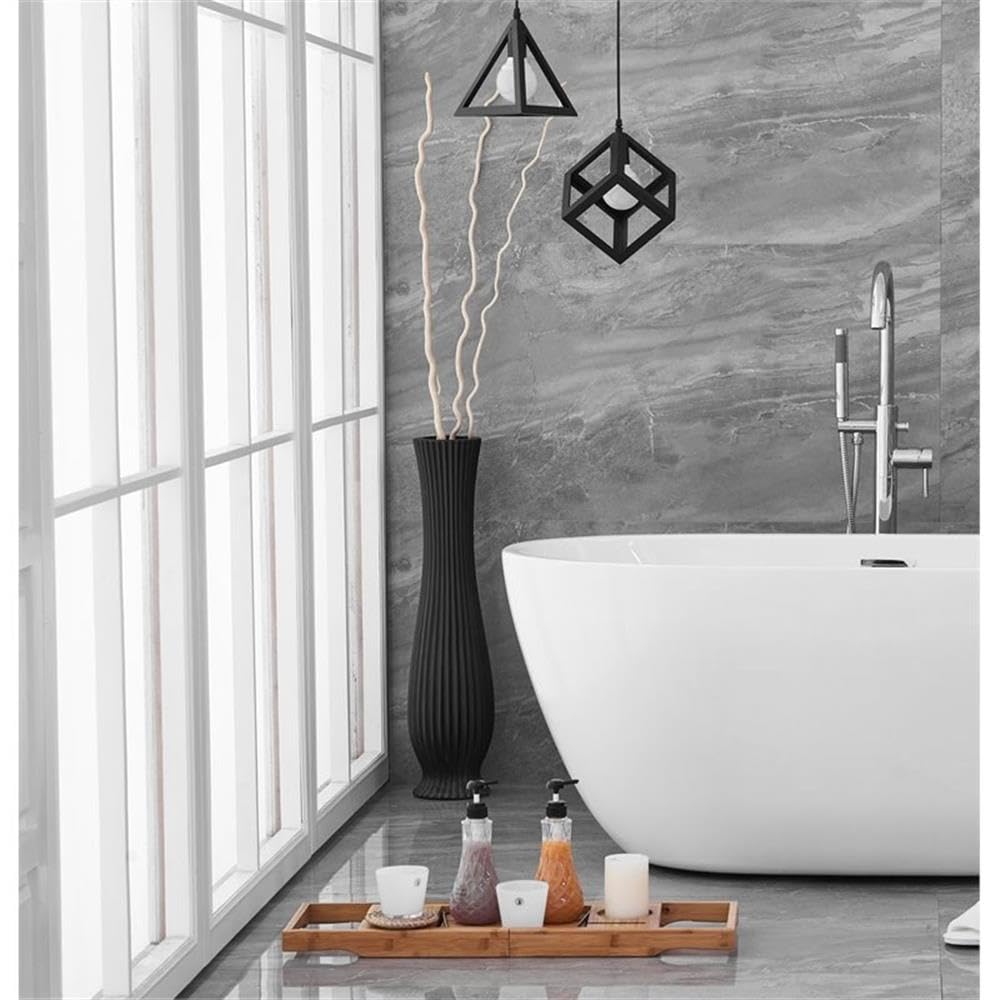 Elegant Decor Indoor Modern 59 inch soaking roll top bathtub in glossy white - 59x28.3x23.2