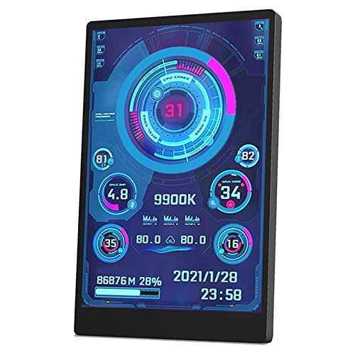 BOTEGRA PC CPU Data Monitor, 3.5 Inch USB Connection Computer Temp Monitor for Home