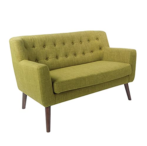 OSP Home Furnishings Loveseat, 51"W x 29.5"D x 31.5"H, green