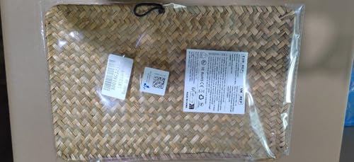 Esoes Wicker Storage Basket Woven Rattan Storage Box With Lids Seagrass Laundry Baskets Makeup Organizer For Bathroom, Living Room, Kitchen (L)