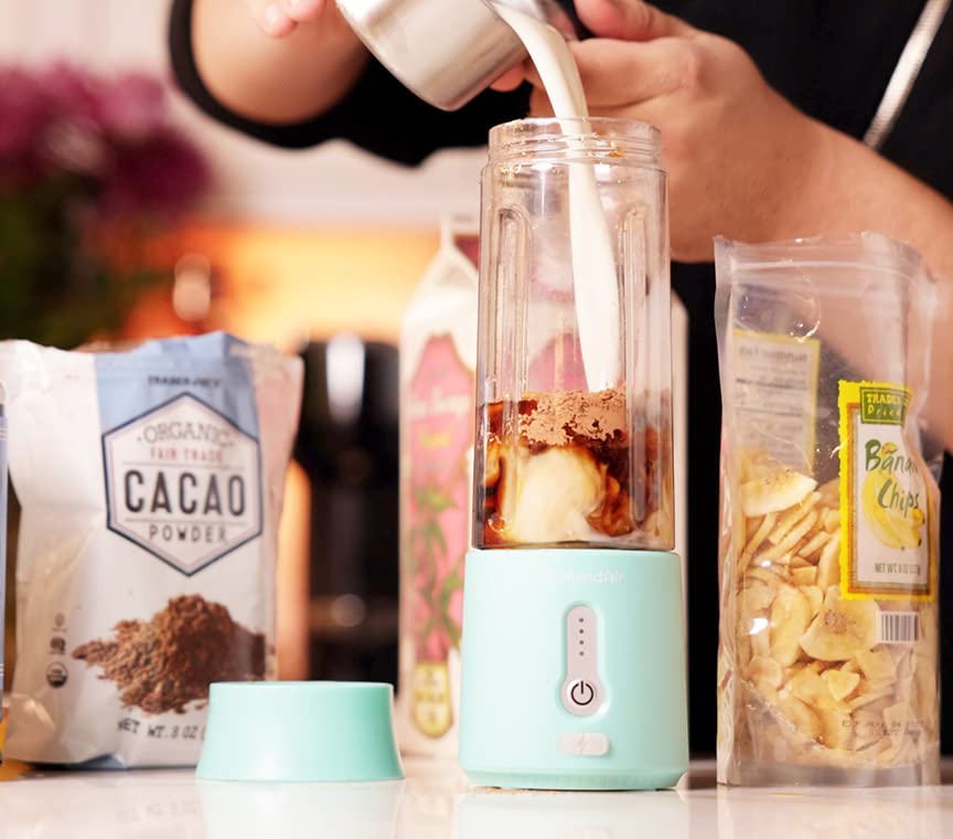BlendAir Portable Blender - 500ml, Teal, USB Rechargeable, Powerful & Durable, Personal Blender for Smoothies, Soups, Sauces, Crushing Ice, Baby Food & More