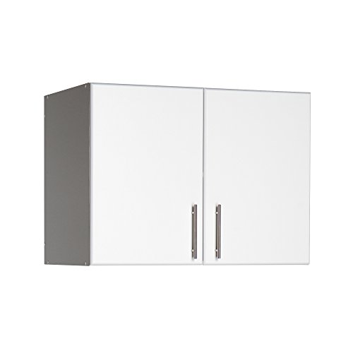 Prepac Elite 2 Door Stackable Wall Mounted Storage Cabinet, 16" D x 32" W x 24" H, White