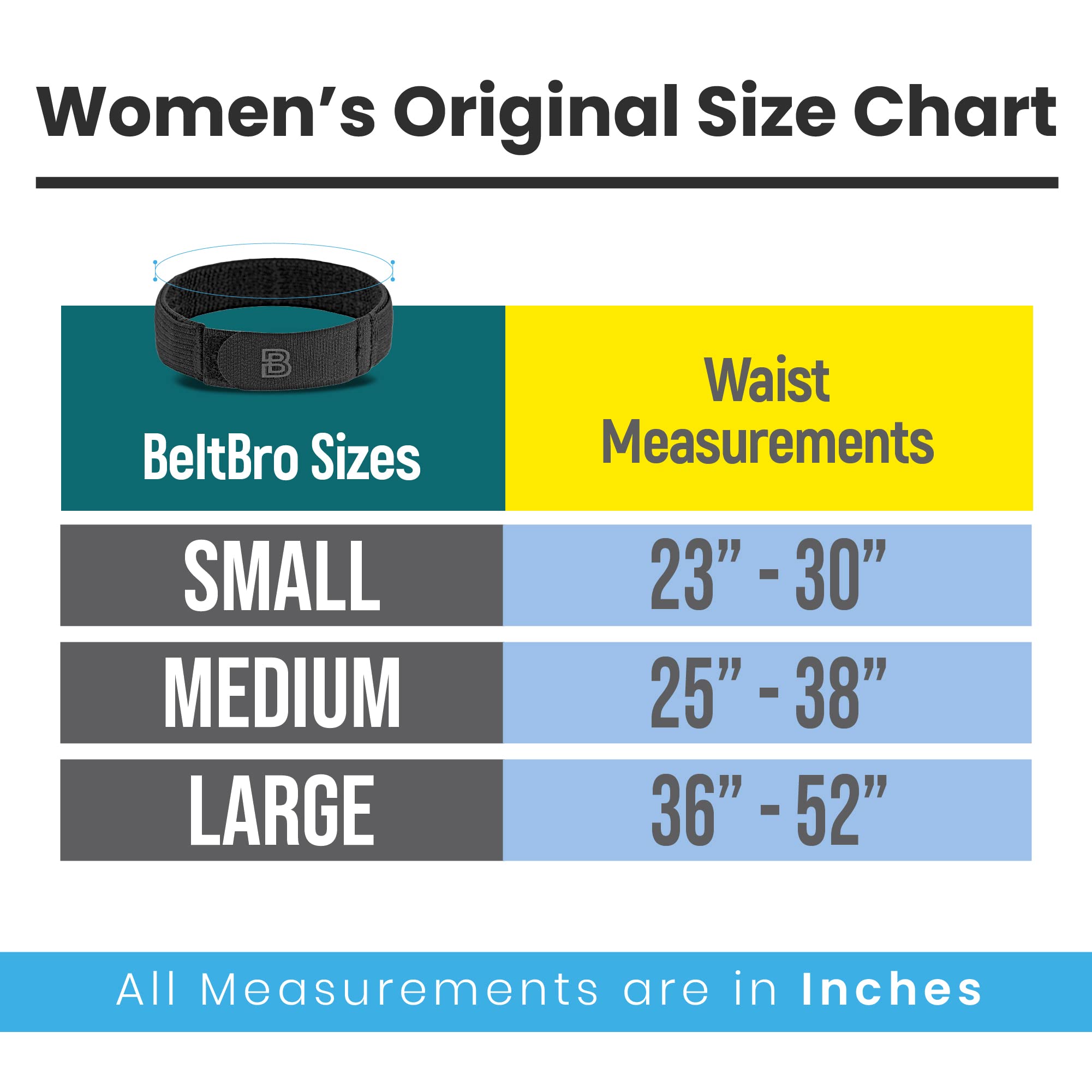 BeltBro For Women No Buckle Elastic Belt โ 6 Pack (S, M, L) x 2 โ Fits 1 Inch Belt Loops, Easy To Use