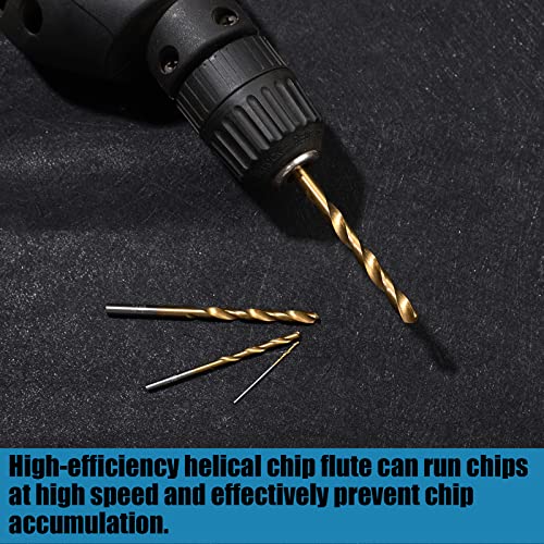 Cobalt Drill Bit Set, M35 Twist HSS Drill Bits Straight Shank, 2mm High Speed Steel Drill Bits for Drilling in Hard Metal, Stainless Steel, Cast Iron (9mm)
