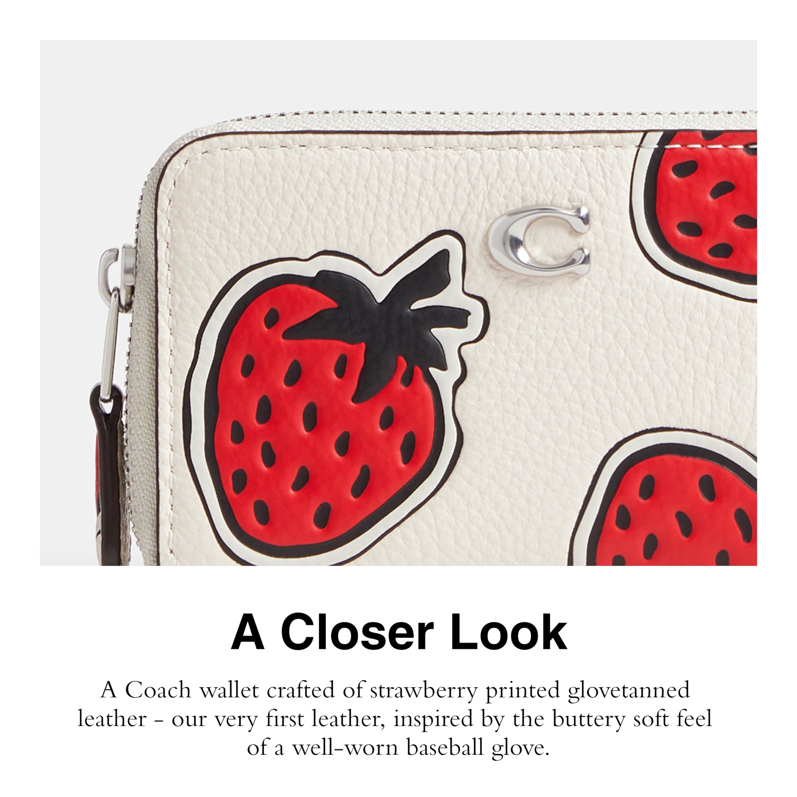 Coach Small Zip Around Card Case, Chalk Multi