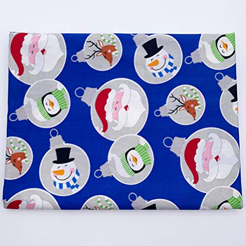 KESYOO Quilted Fabric 6pcs Christmas Cotton Fabric Sheet Patchwork Fabric Scrap Cotton Quilting Fabric Cloth for DIY Sewing Scrapbooking Christmas Dress Crafts 50cm*40cm Quilt Fabric