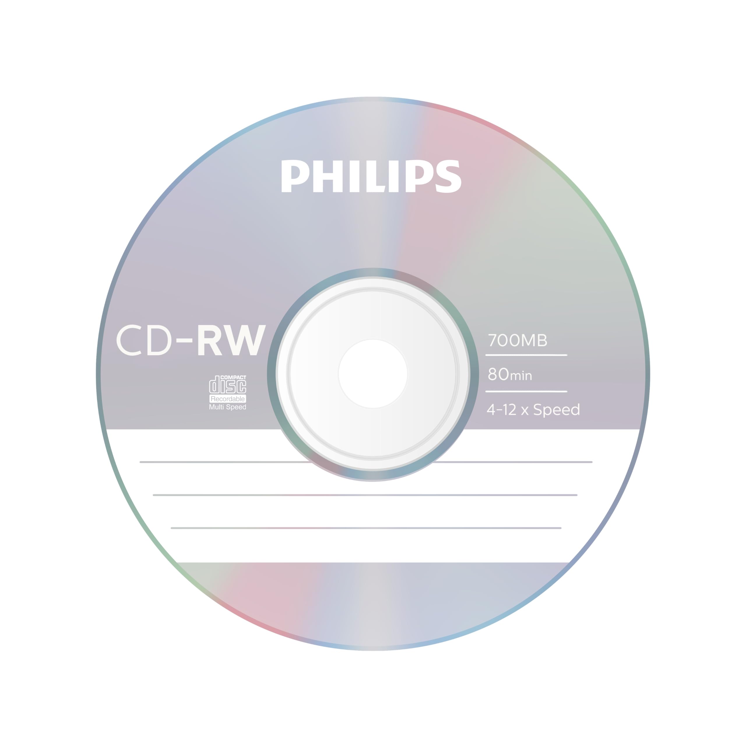 Philips CDRW-80 (12x) 10pk Slim Jewel Case