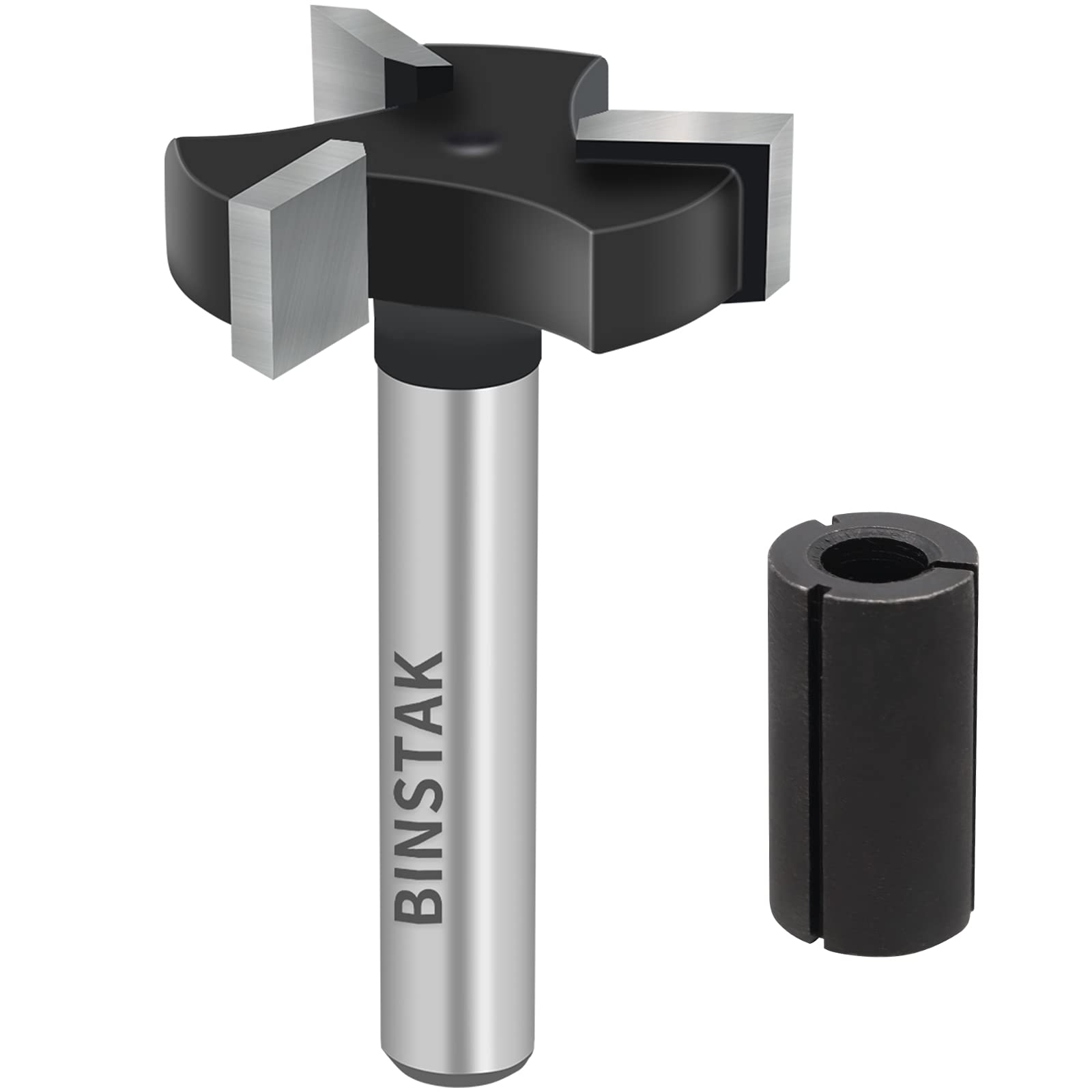 CNC Spoilboard Surfacing Router Bits, 1/4 inch Shank 1 inch Cutting Diameter, Slab Flattening Router Bit Planing Bit Wood Planing Bit DadoāPlaner Bit by BINSTAK (Carbide)