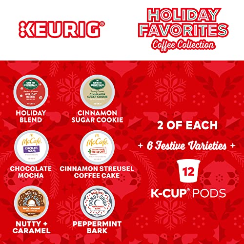Keurig Holiday Favorites Coffee Collection, Single Serve K-Cup Pods, 12 Count (Pack of 1)
