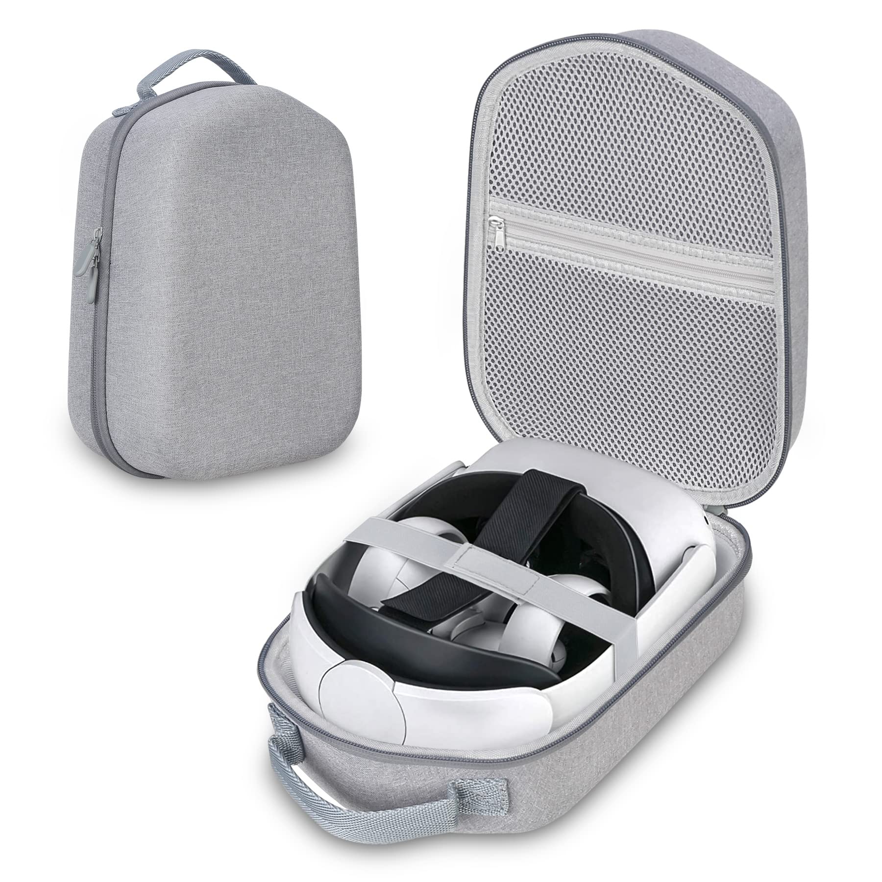Canboc Hard Travel Carrying Case, Portable Lightweight Protective Cover, VR Gaming Headset and Touch Controllers Accessories Storage Bag, Grey
