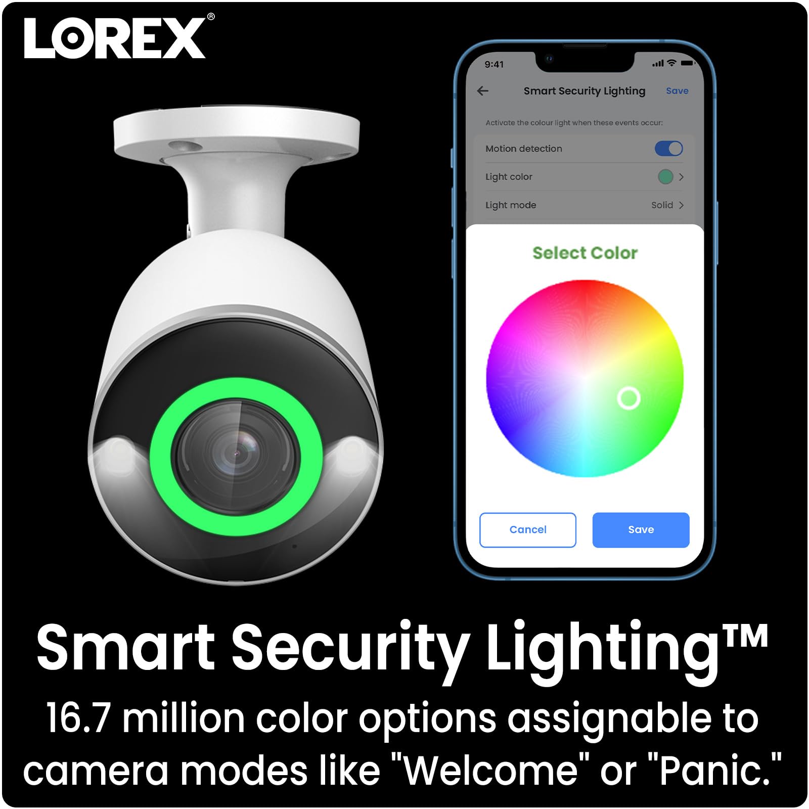 Lorex 4K Deterrence Bullet AI PoE IP Wired Add-On Metal Home Security Camera - Smart Security Lighting, Color Night Vision, and Smart Motion Detection Plus
