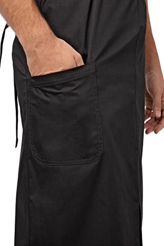 Chef Works Unisex Brio Chef Apron, Black, One Size