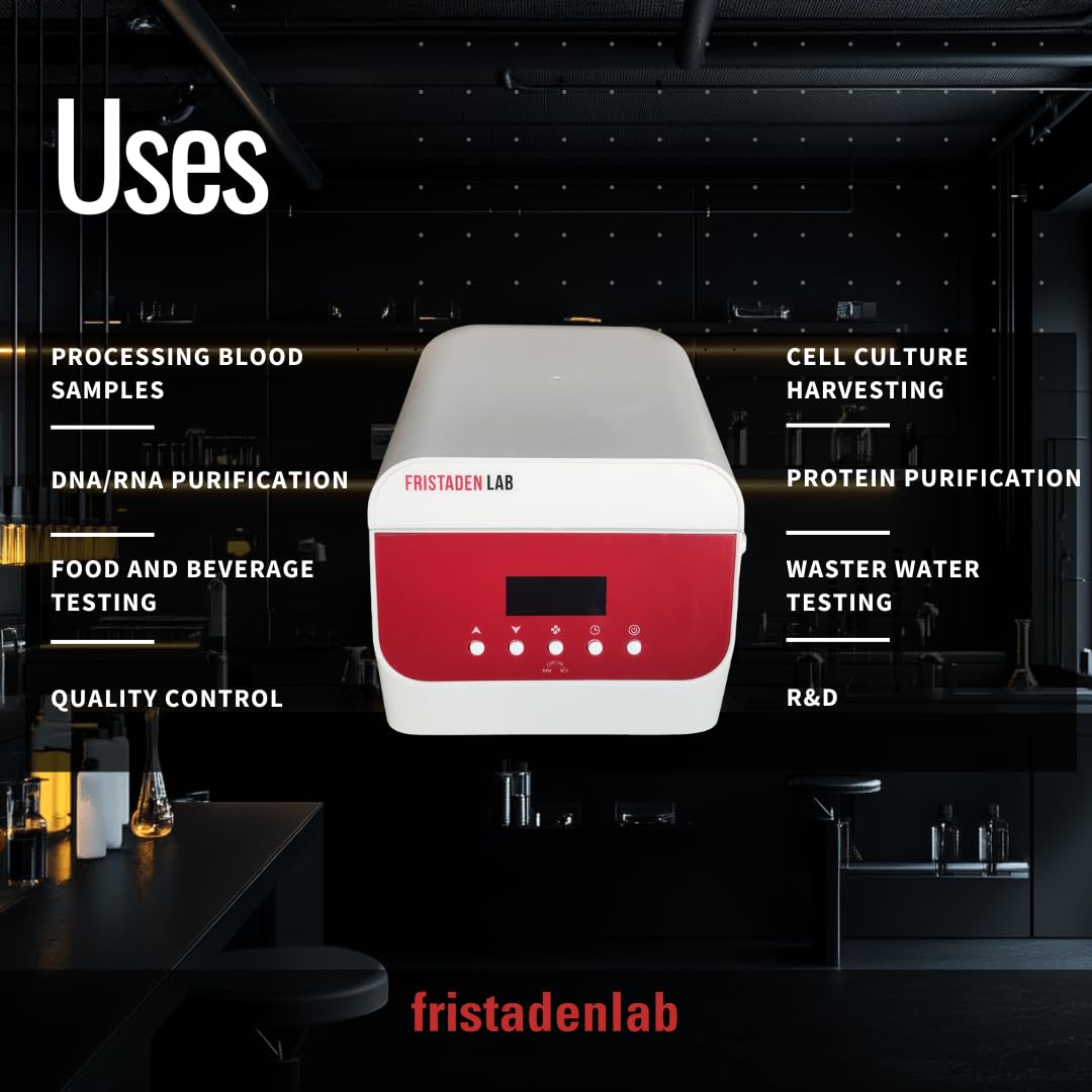 Fristaden Lab Digital Centrifuge | Highest Capacity in Its Class (300 mL) | USA Company | 10-4000 RPM | Precision Control