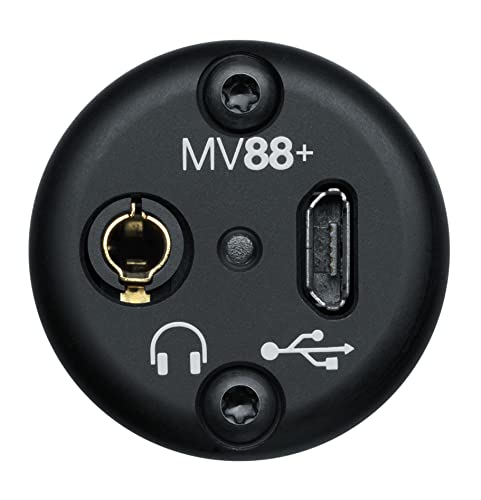 Shure MV88+ Video Kit - Digital Stereo Condenser Microphone for Apple and Android, with Manfrotto PIXI Tripod, Phone Clamp, Mount, iOS and USB-C Cables for Next-Level Compatibility and Connectivity